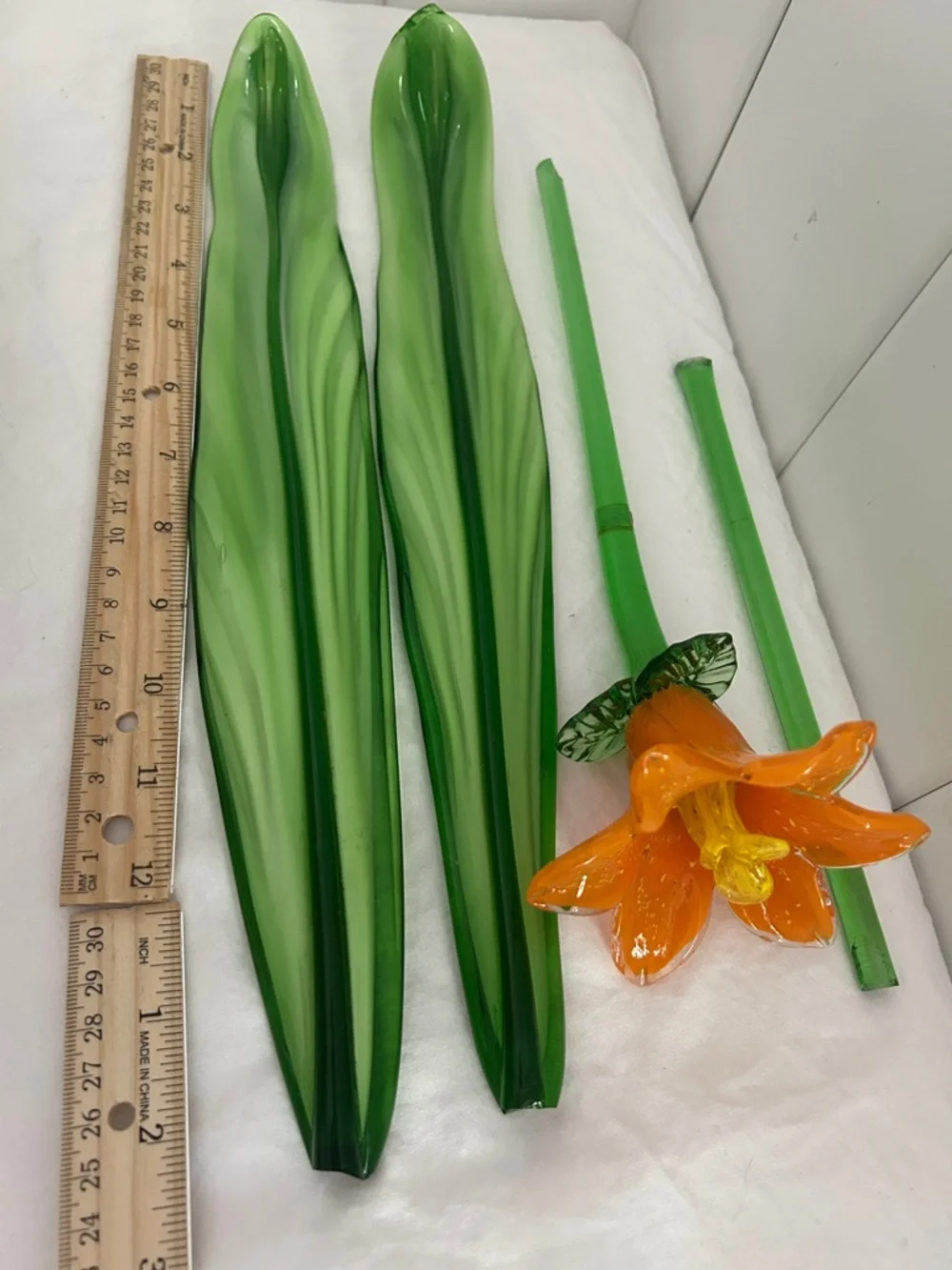 Unbranded vintage | Art | Vintage Glass Daffodil Orange Bloom Flower ...